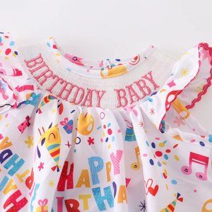 One Pieces | Boutique Birthday Smocked Baby Girls Bubble Romper Jumpsuit | Poshmark